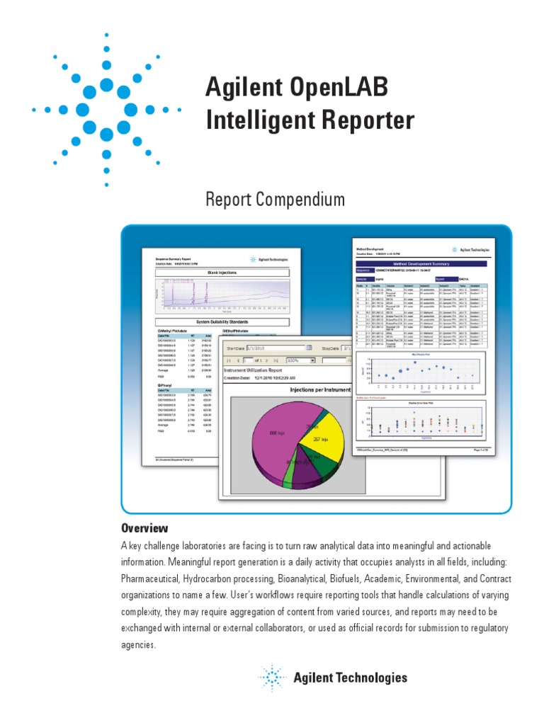 Agilent Openlab Intelligent Reporter: Report Compendium | PDF ...