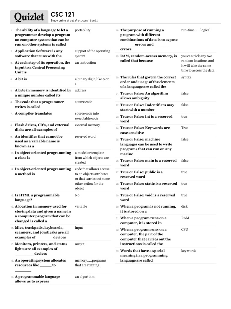 Intro To Computers - Flashcards | PDF | Computer Program | Programming