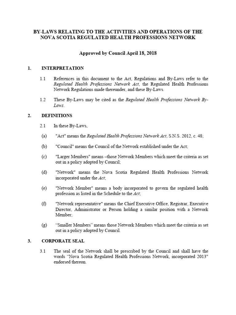 Regulated Health Professions Network Act September 10-2013 | PDF ...