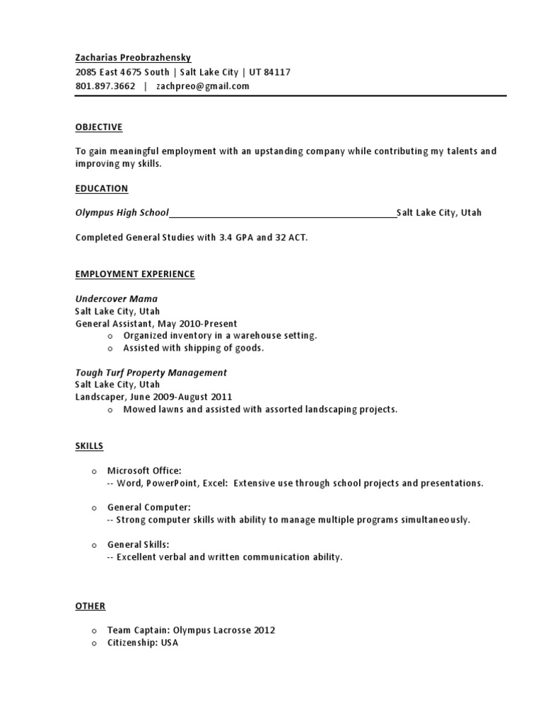 Zach Resume | PDF