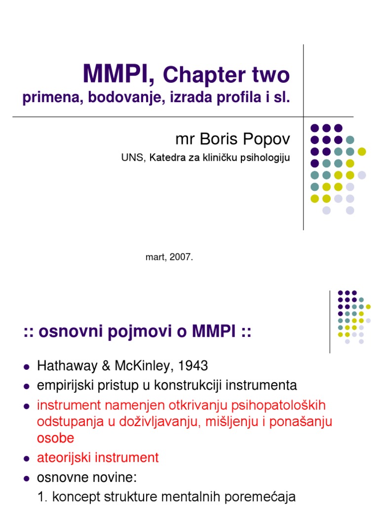 Mmpi 1 | PDF