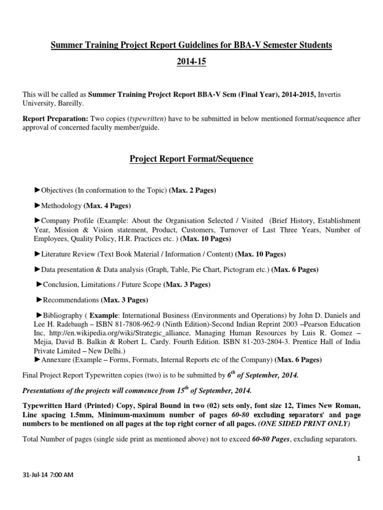 Report Guidelines PDF