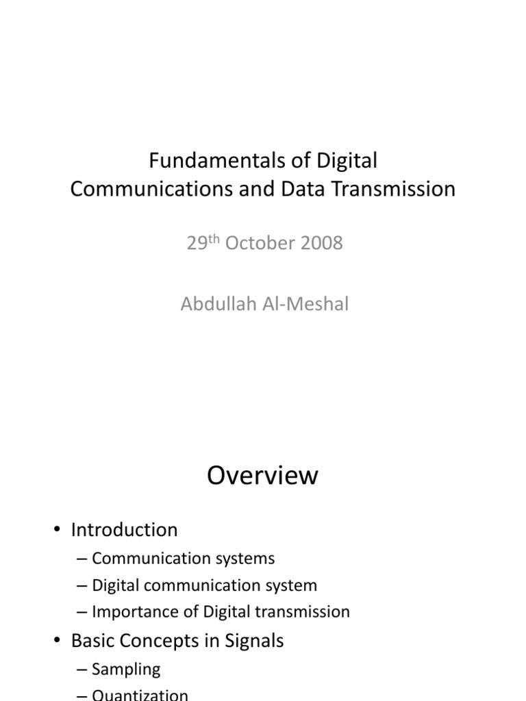 Digital Comm Notes | PDF | Modulation | Error Detection And Correction