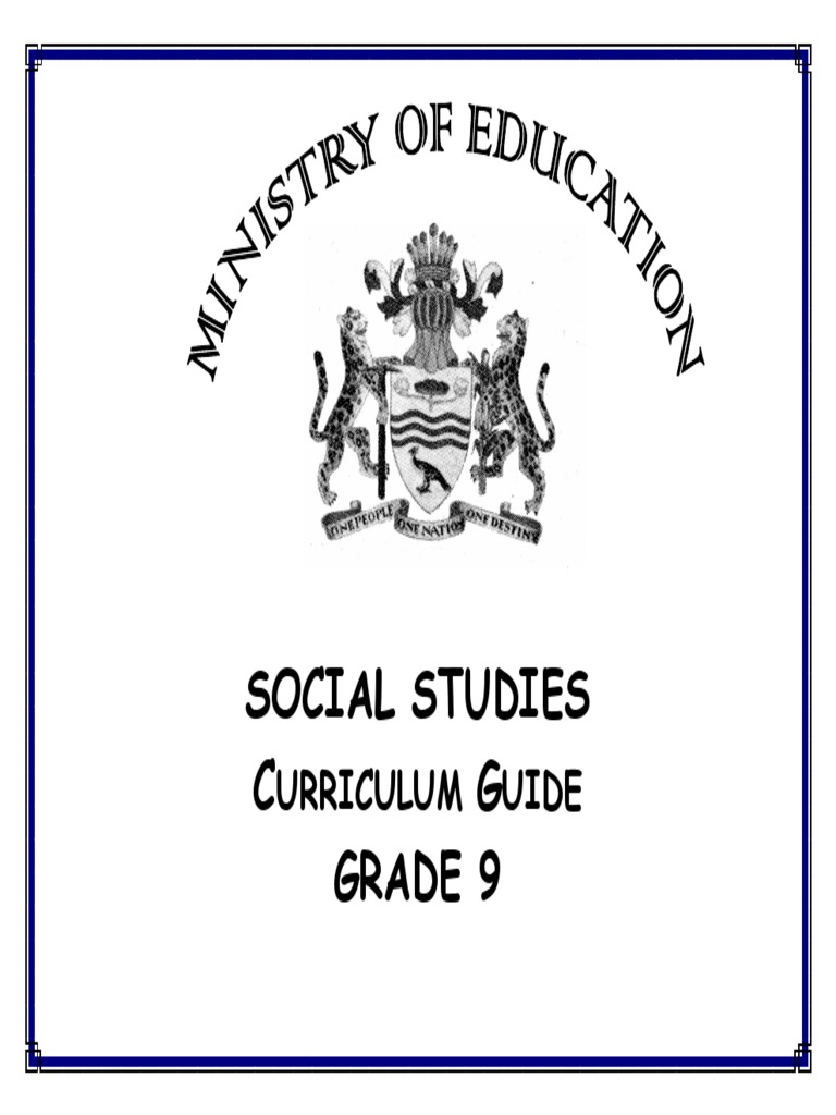 Social Studies C G Grade 9: Urriculum Uide | PDF | Curriculum | Slavery ...