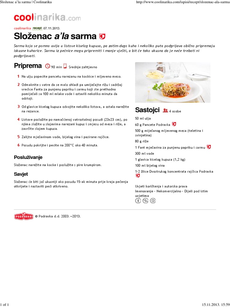 Složenac A'la Sarma | PDF