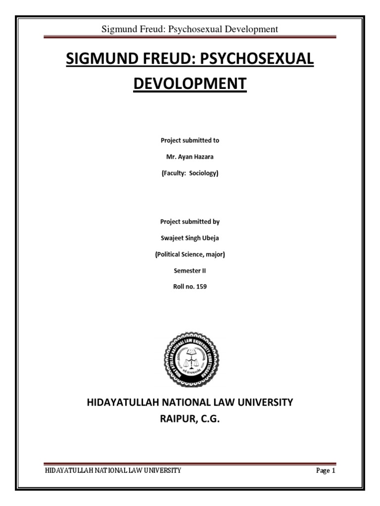 Sigmund Freud: Psychosexual Development | PDF | Oedipus Complex | Id