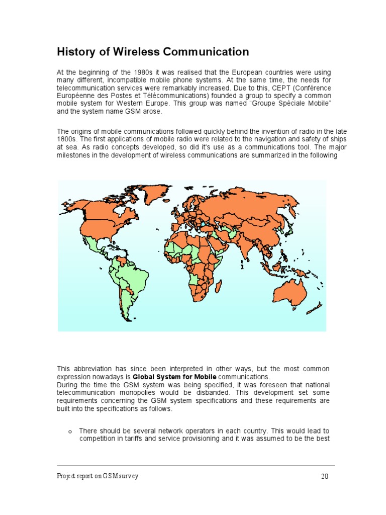 History of Wireless Communication | PDF | Cellular Network | Channel Access Method