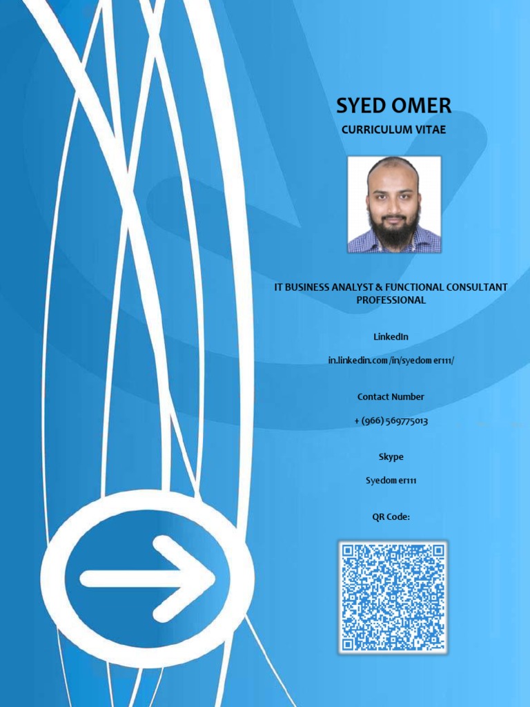 Syed Omer: Curriculum Vitae | PDF | Sap Se | Consultant