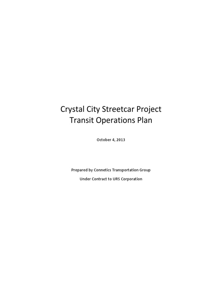 Transit Operations Plan 10-4-2013 - FINAL | PDF | Washington Metro ...