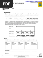 Note Value Worksheet | PDF | Musical Forms | Music Theory