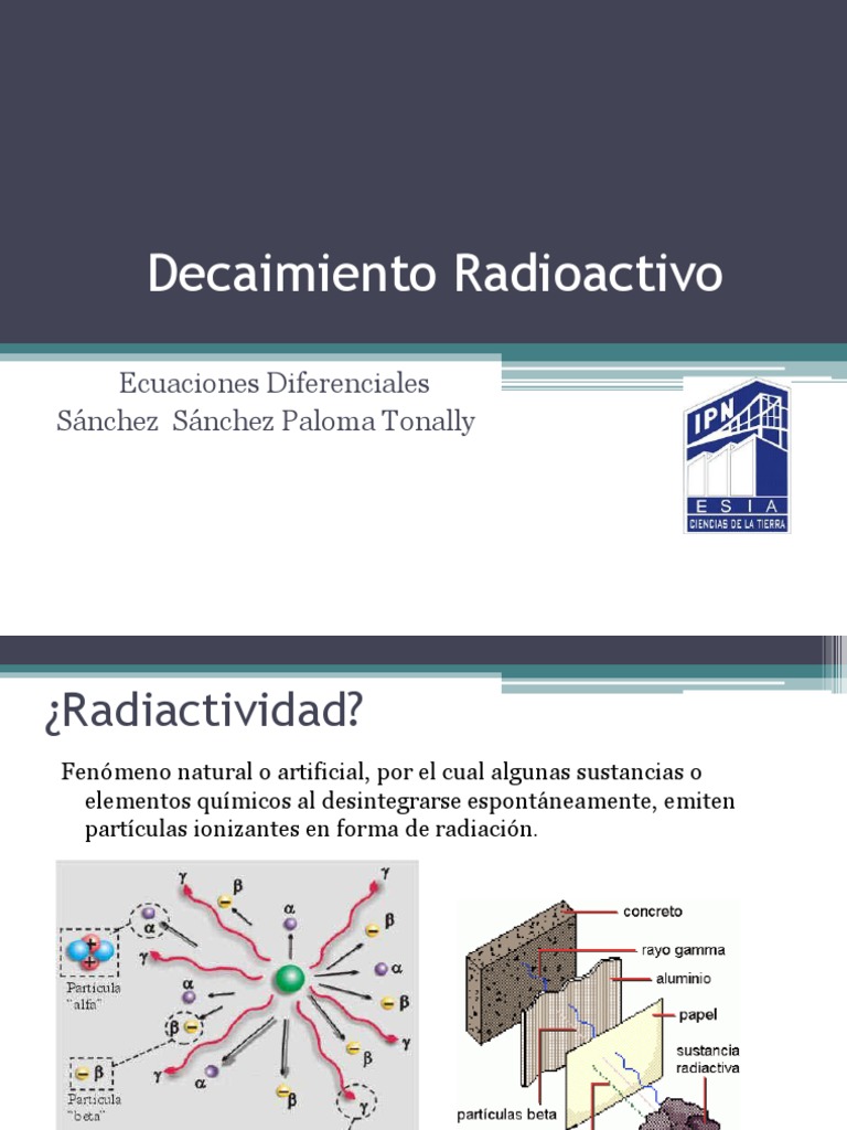 Decaimiento Radioactivo ED | PDF