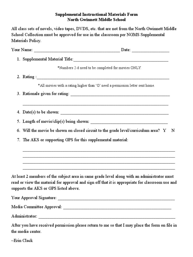 Supplemental Materials Form | PDF