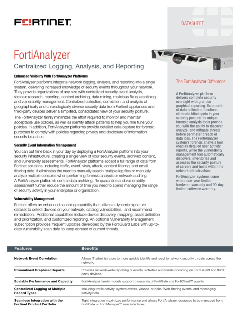 Fortianalyzer Centralized Logging Analysis And Reporting Pdf