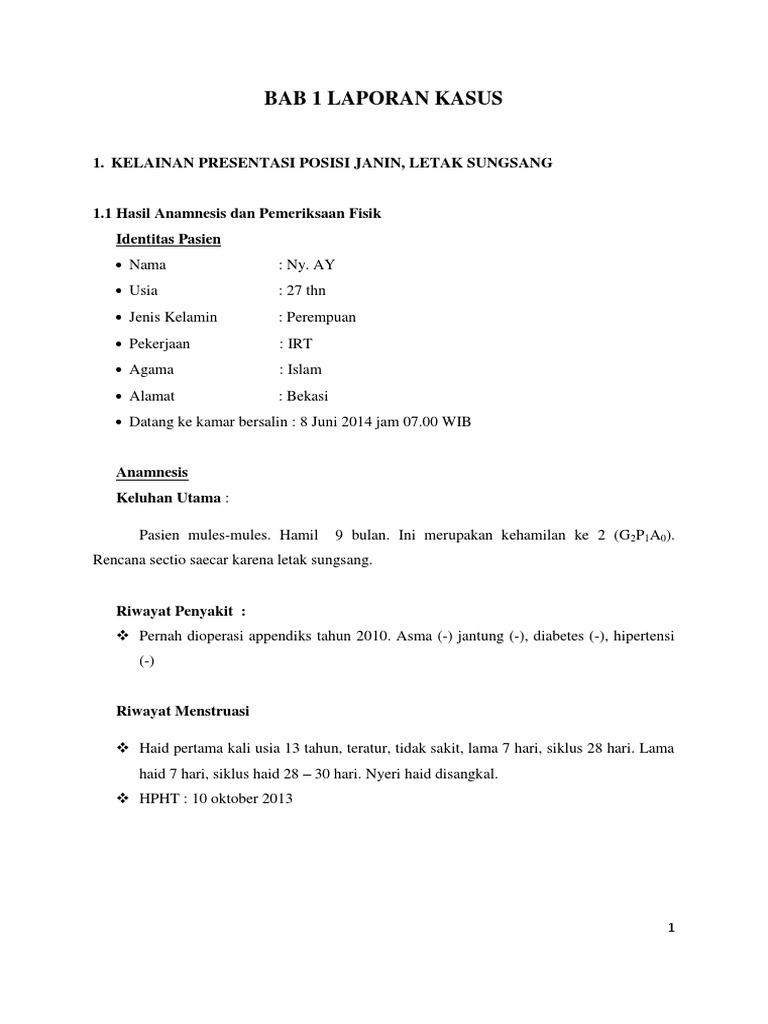 Lapkas 4 Sungsang | PDF