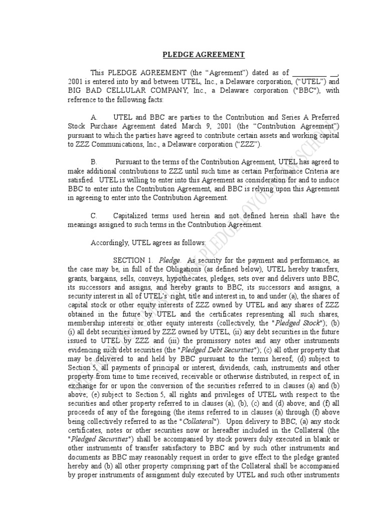 Stock Pledge | PDF | Legal Procedure | Virtue