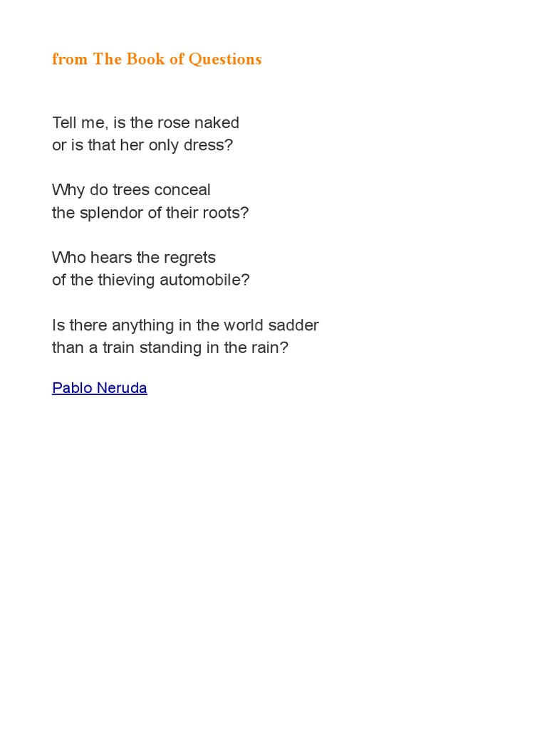 The Book of Questions Excerpts | PDF