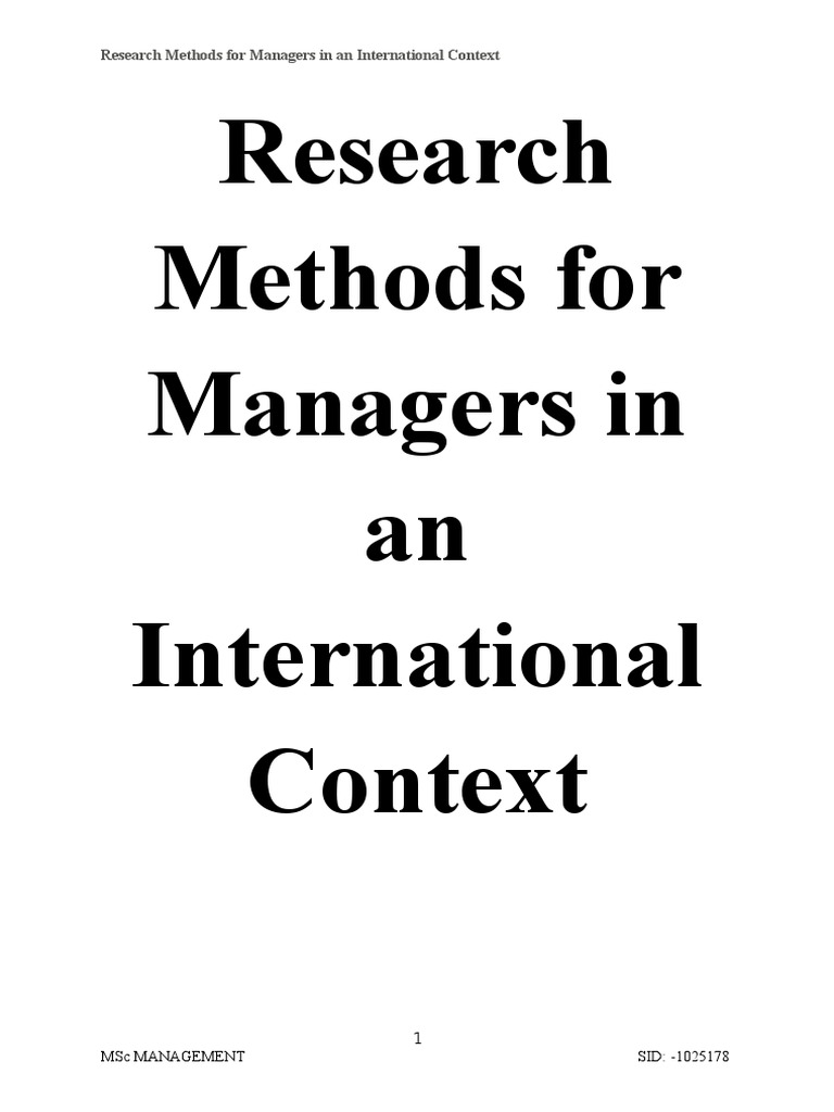 Research Methods Example | PDF | Fast Food Restaurants | Fast Food