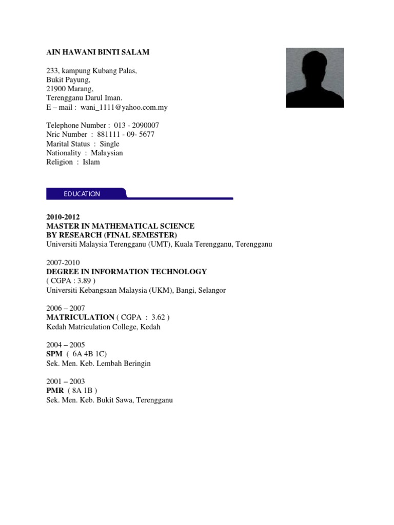 Sample Resume - English | PDF