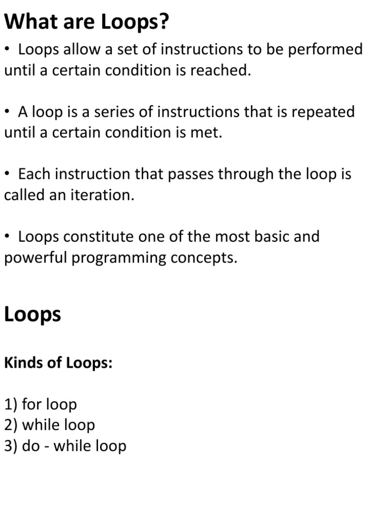 Loops | PDF | Control Flow | Computer Engineering