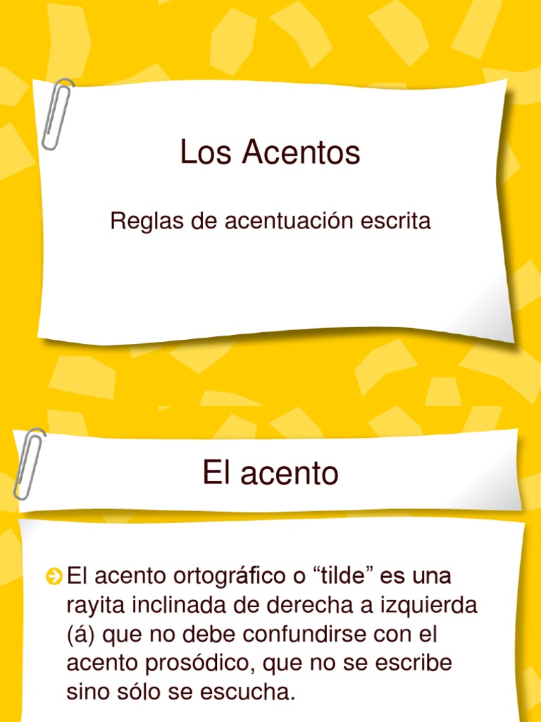 Acentos | Palabra | Los símbolos