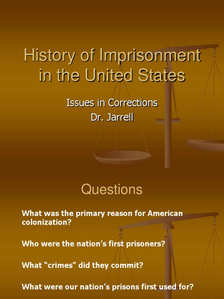 History of Imprisonment in America | PDF | Slavery | Prison