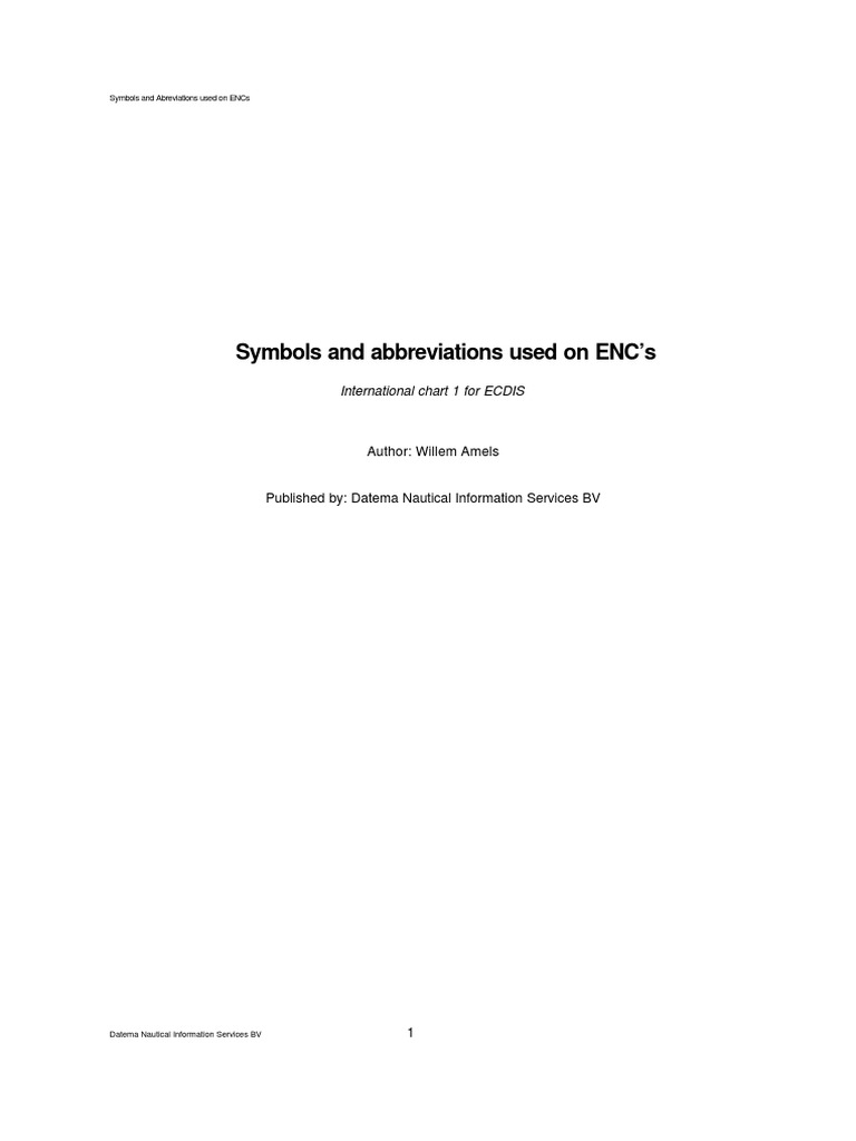Symbols and Abbreviations Used On ENC | PDF | Science | Technology ...