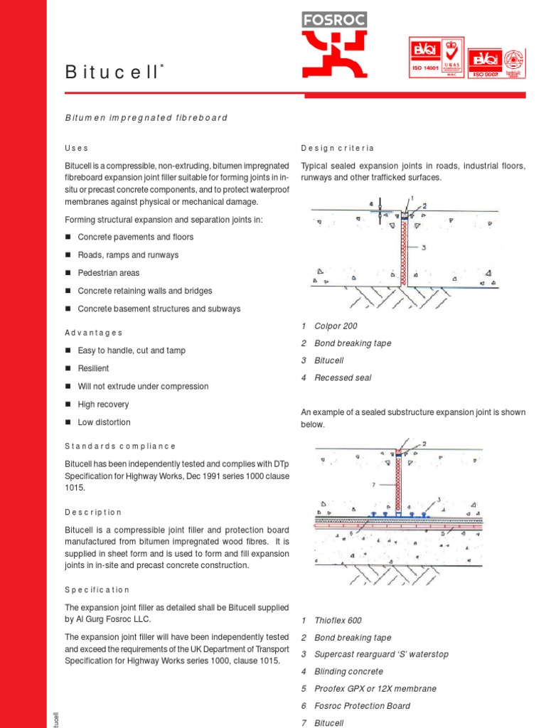 Bitucell: Bitumen Impregnated Fiberboard | PDF | United Arab Emirates ...