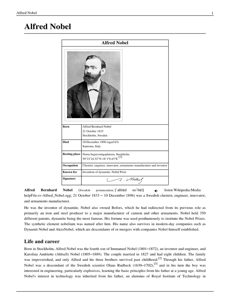 Alfred Nobel Gelignite