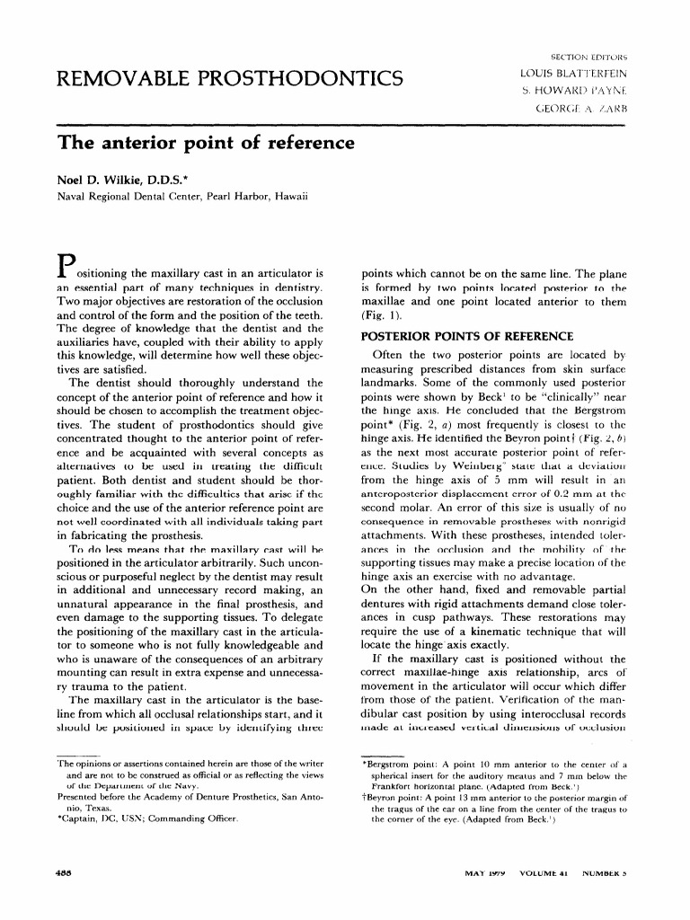 Anterior Point of Reference | PDF | Anatomical Terms Of Location ...