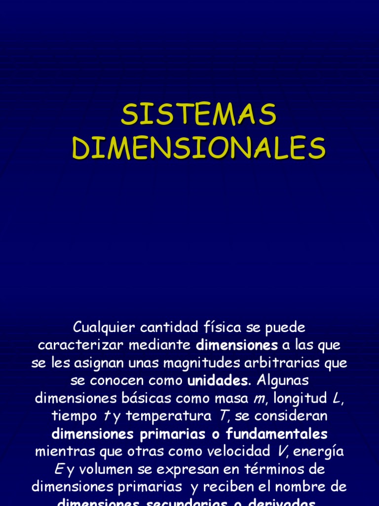 Sistemas Dimensionales | PDF | Unidades de medida | Sistema ...