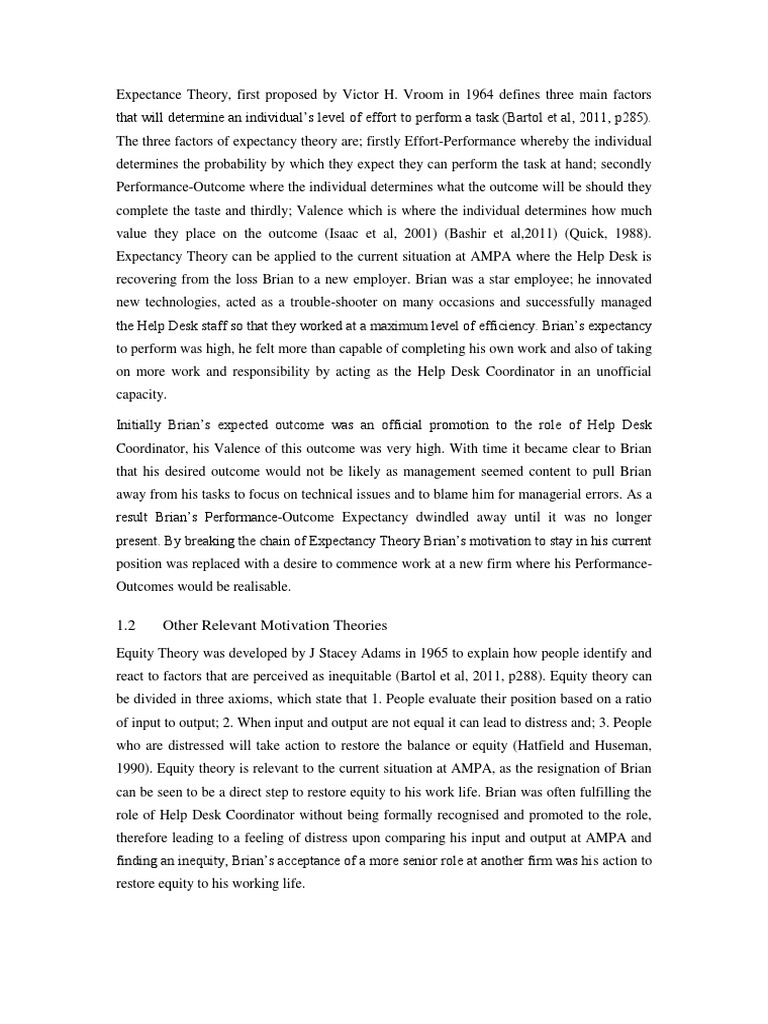Expectance and Equity Theory | PDF | Industrial And Organizational ...