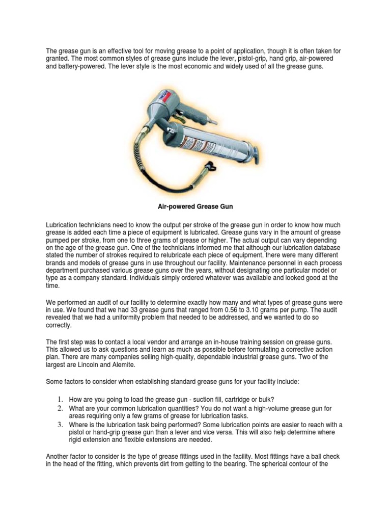 Grease Gun | PDF | Nozzle | Propulsion