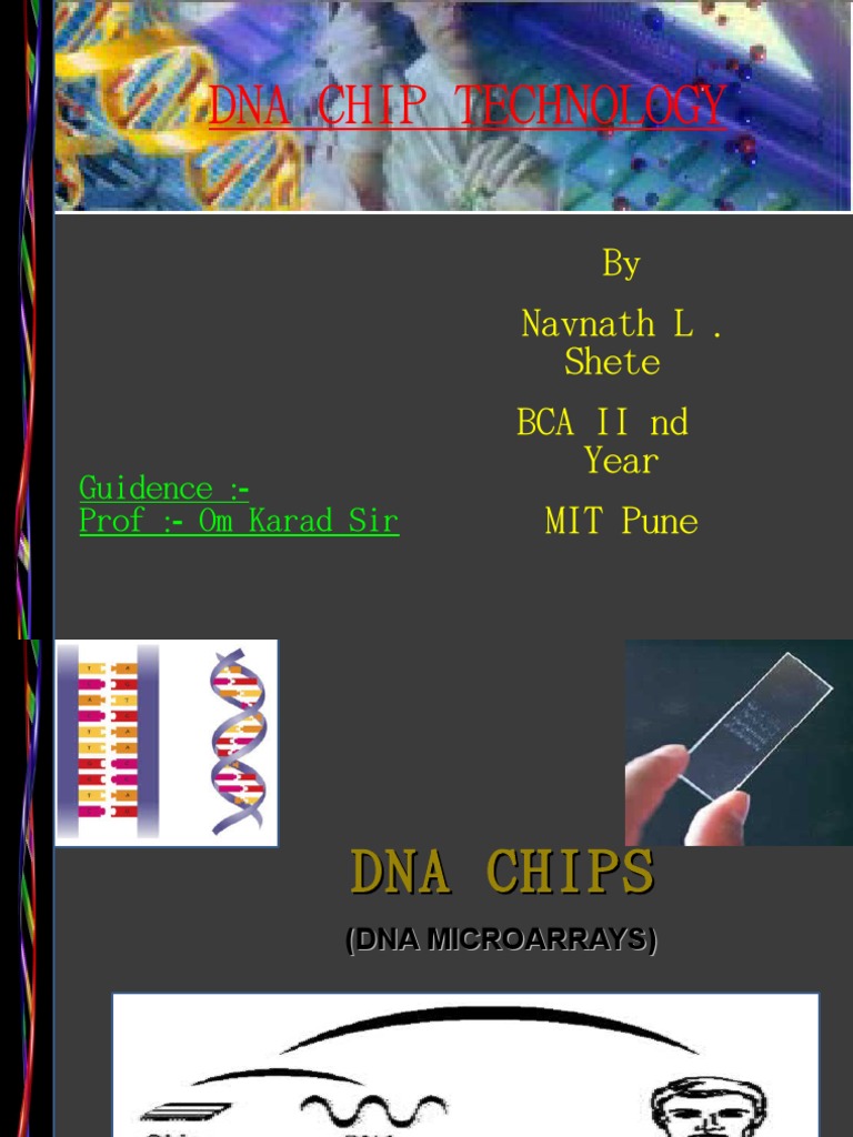 Final Presentation of DNA Chip | PDF | Dna Microarray | Dna Sequencing