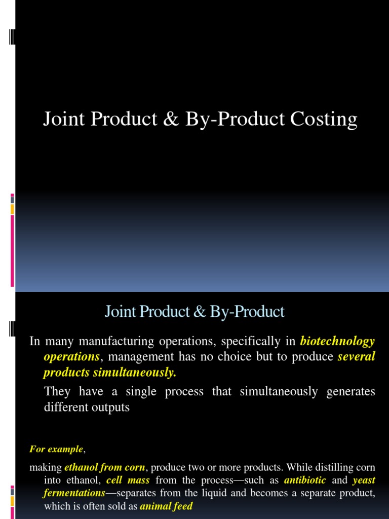 Joint Product and By-Product Costing Guide | PDF | Gross Margin | Inventory
