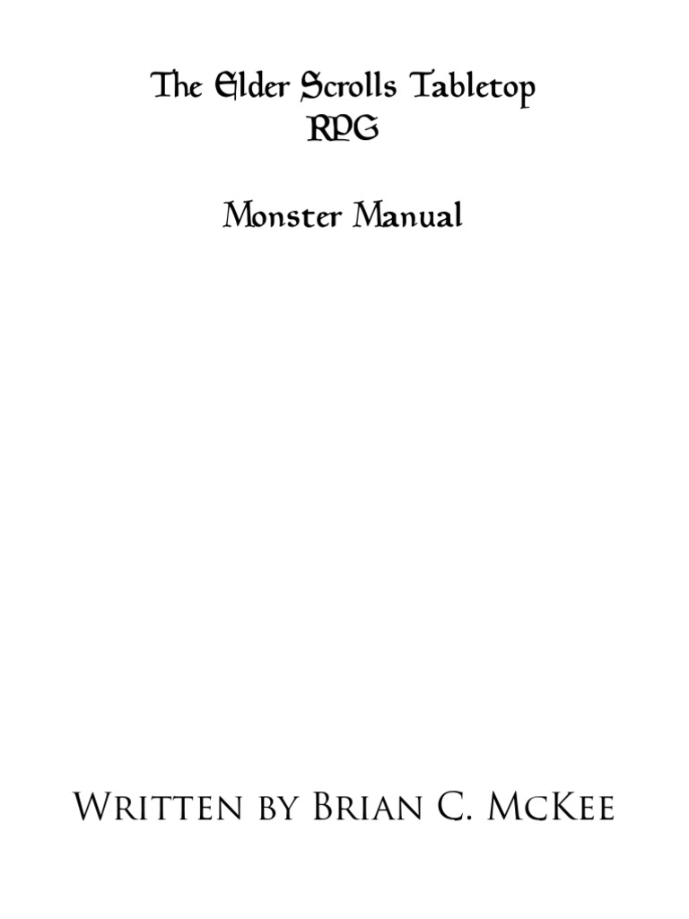 Elder Scrolls RPG Monster Guide | PDF | Werewolves | Nature