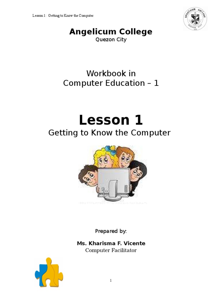 YS 1 Lesson 1 Getting To Know Computer | PDF | Mass Media | Equipment
