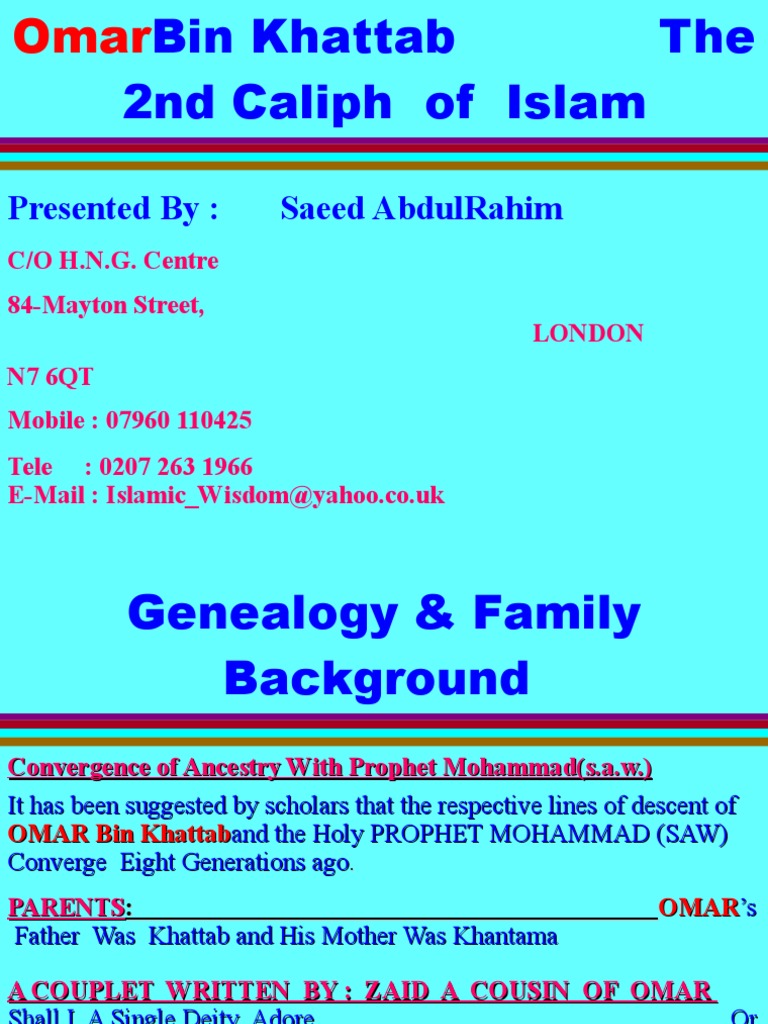 Life and Times of Omar Bin Khattab - The 2nd Caliph of Islam | PDF ...