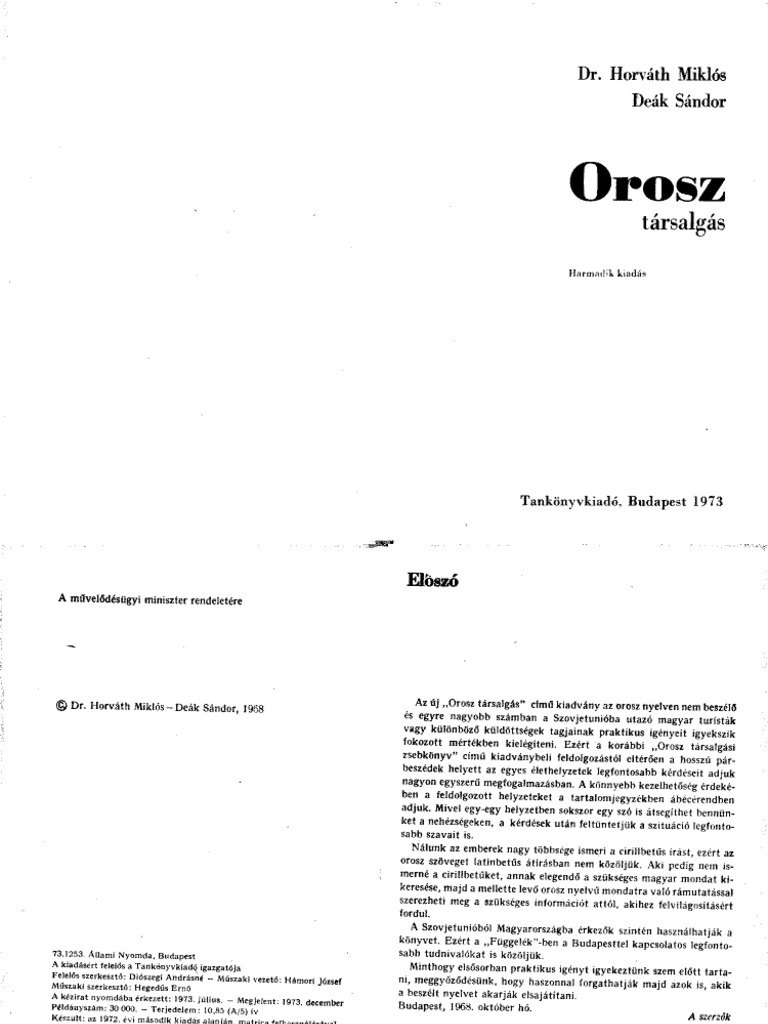 Orosz Tarsalgas | PDF