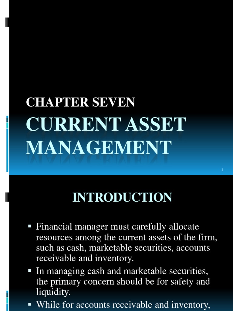 Managing Current Assets Effectively | PDF | Cheque | Debits And Credits