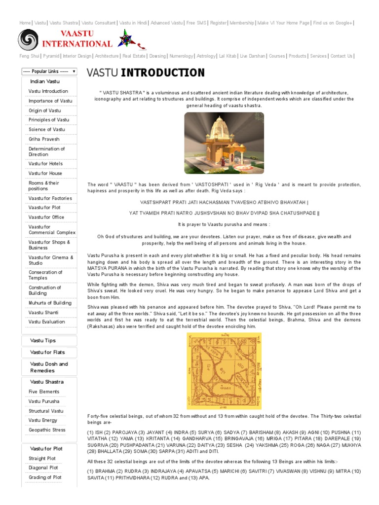 Vaastu 1 Vastu Introduction Pdf Religion And Belief Nature