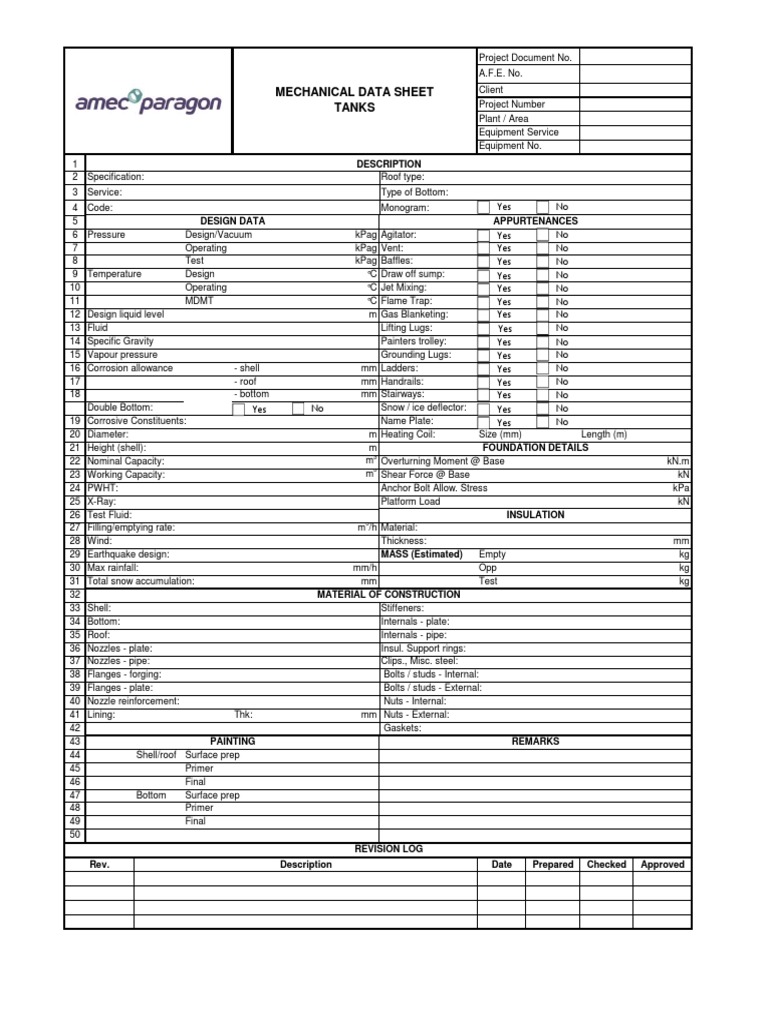 Vertical Storage Tank Specifications | PDF | Home & Garden