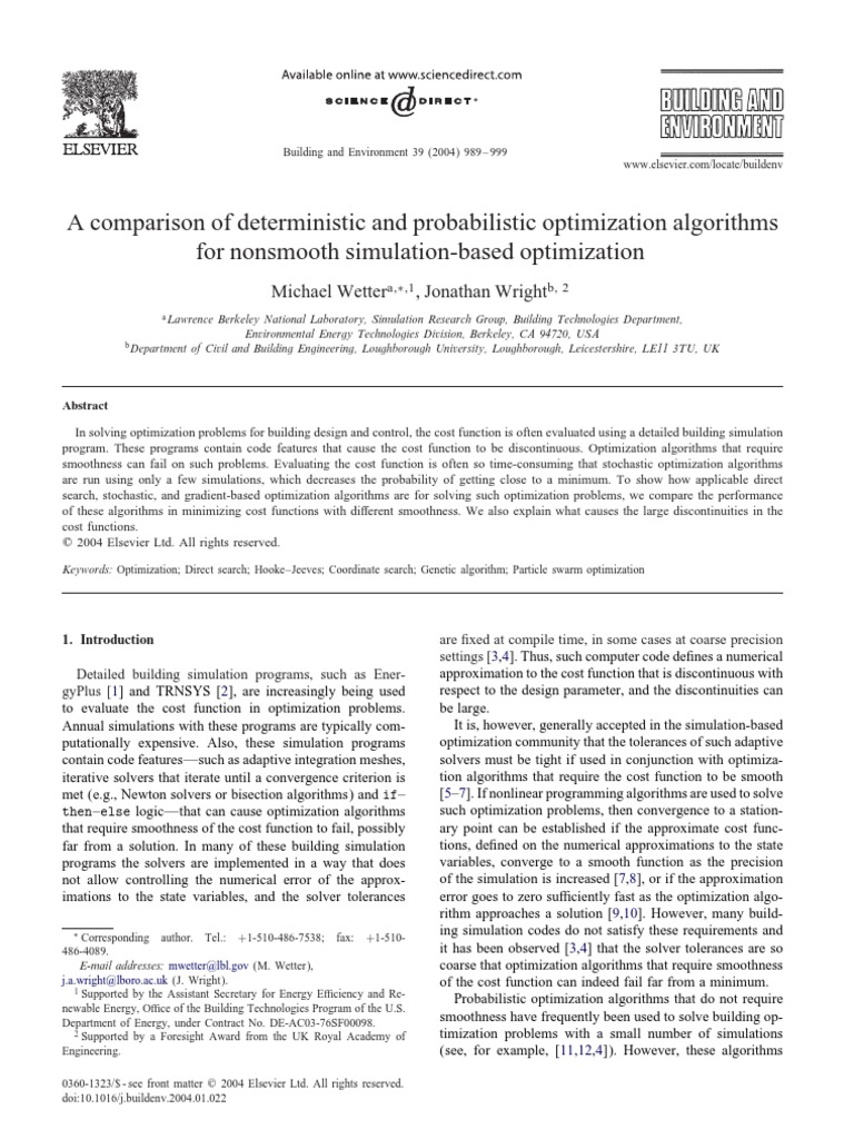 A Comparison of Deterministic and Probabilistic Optimization Algorithms ...