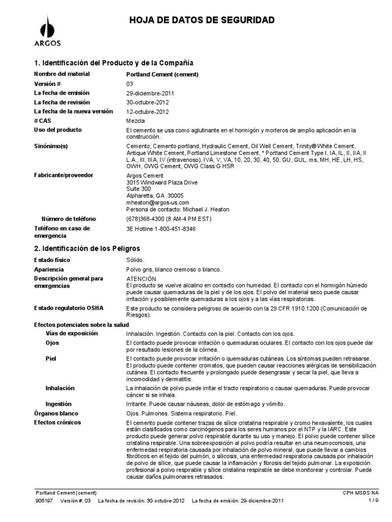 Argos Portland Cement Final SP 1 14 2013 | PDF