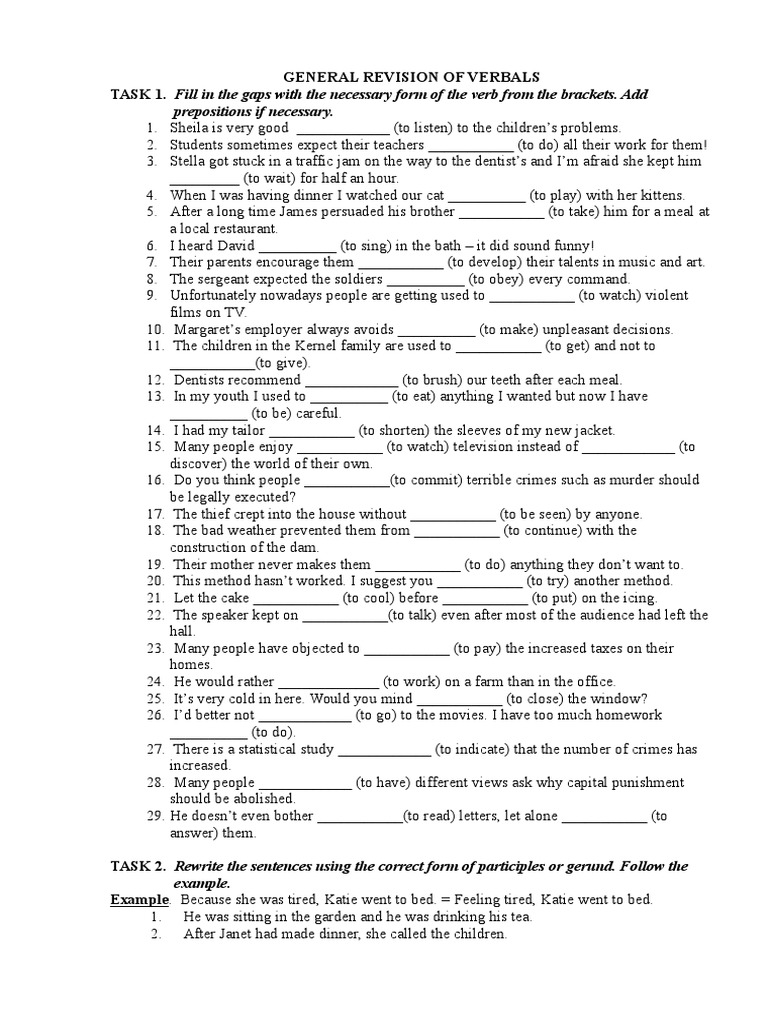 Infinitive or Gerund | PDF | Syntax | Grammar
