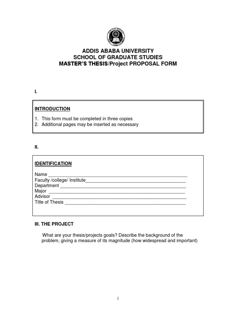 Proposal Format AAU | PDF | Thesis | Graduate School