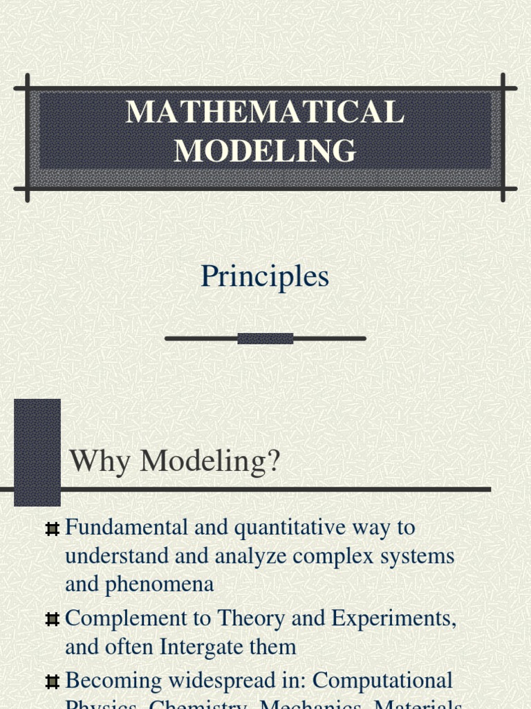 Principles of Mathematical Modelling | PDF | Teaching Methods & Materials