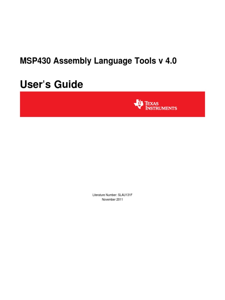 Msp430 Assembler | PDF | Assembly Language | Library (Computing)