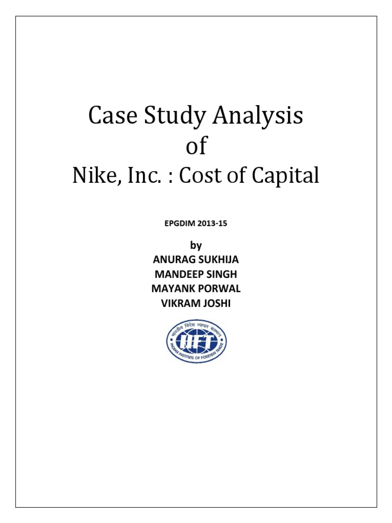 Nike Case Study-Response | PDF | Cost Of Capital | Capital Asset ...