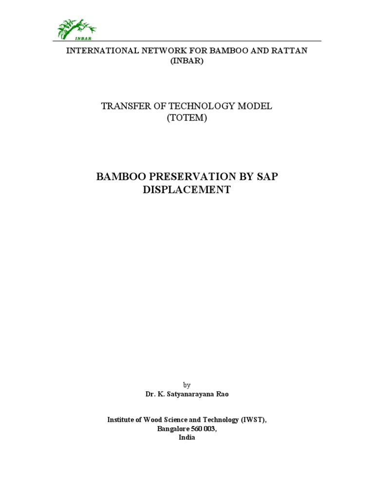 Bamboo Processing Bamboo Sap Displacement PDF | PDF | Bamboo | Plant Stem