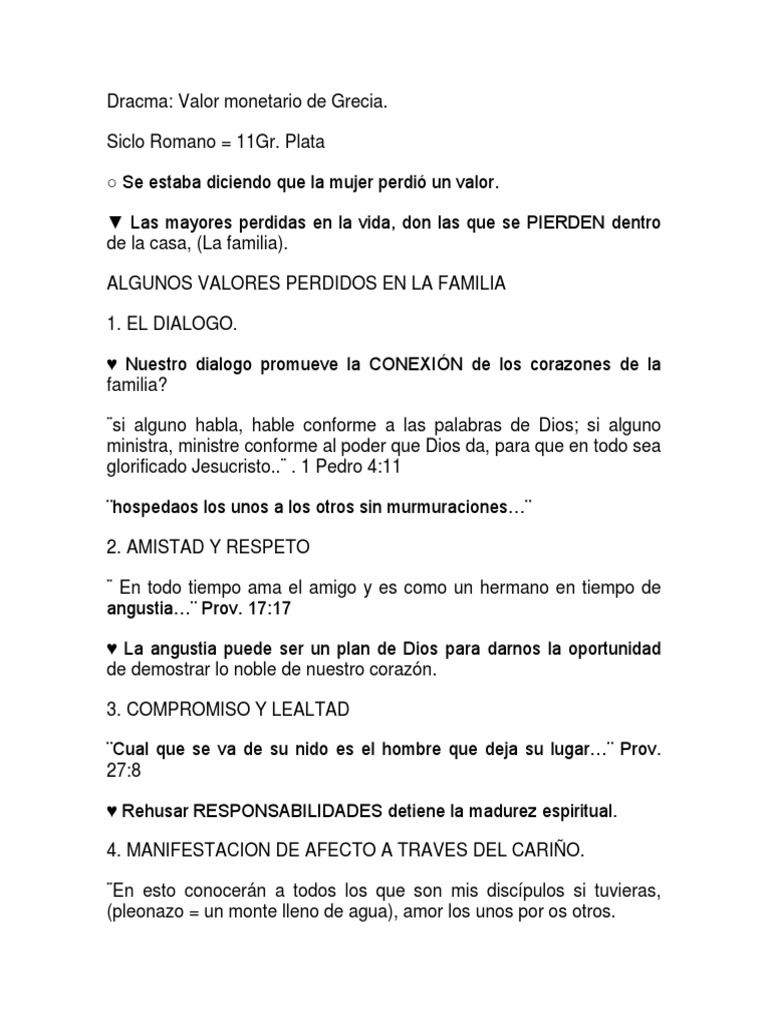 Rescatando Valores Perdidos en La Familia | PDF | Cocina, comidas y ...